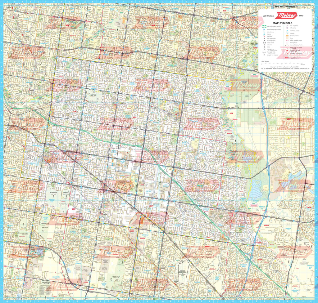 Melway Monash Council WallMap - Melway Maps
